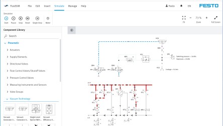 ซอฟต์แวร์จำลอง FluidSIM | Festo TH