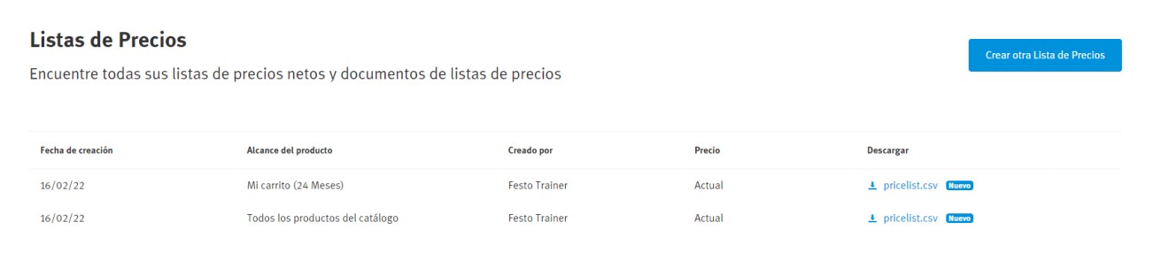 New Price List Tool | Festo MX