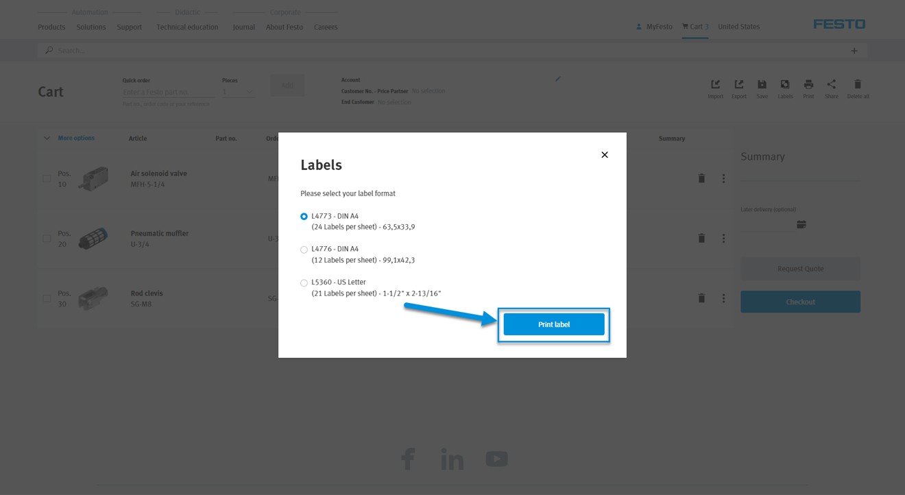 Introducing the Label Designer Tool | Festo CA