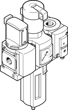 Air preparation combination unit MSB4-1/4:C3:J120:F12-WP | Festo USA