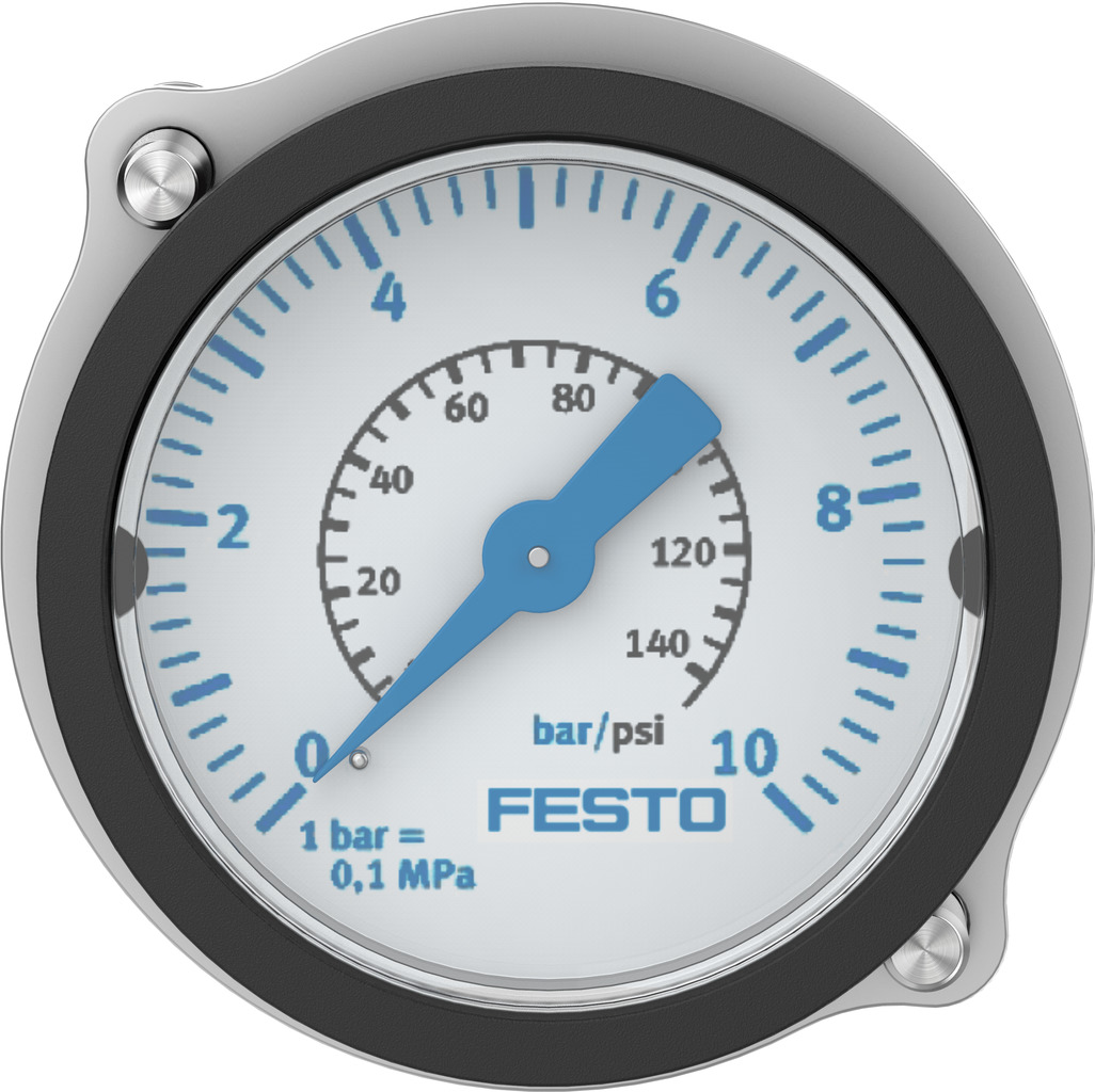 Flanged pressure gauge FMA-50-10-1/4-EN | Festo USA