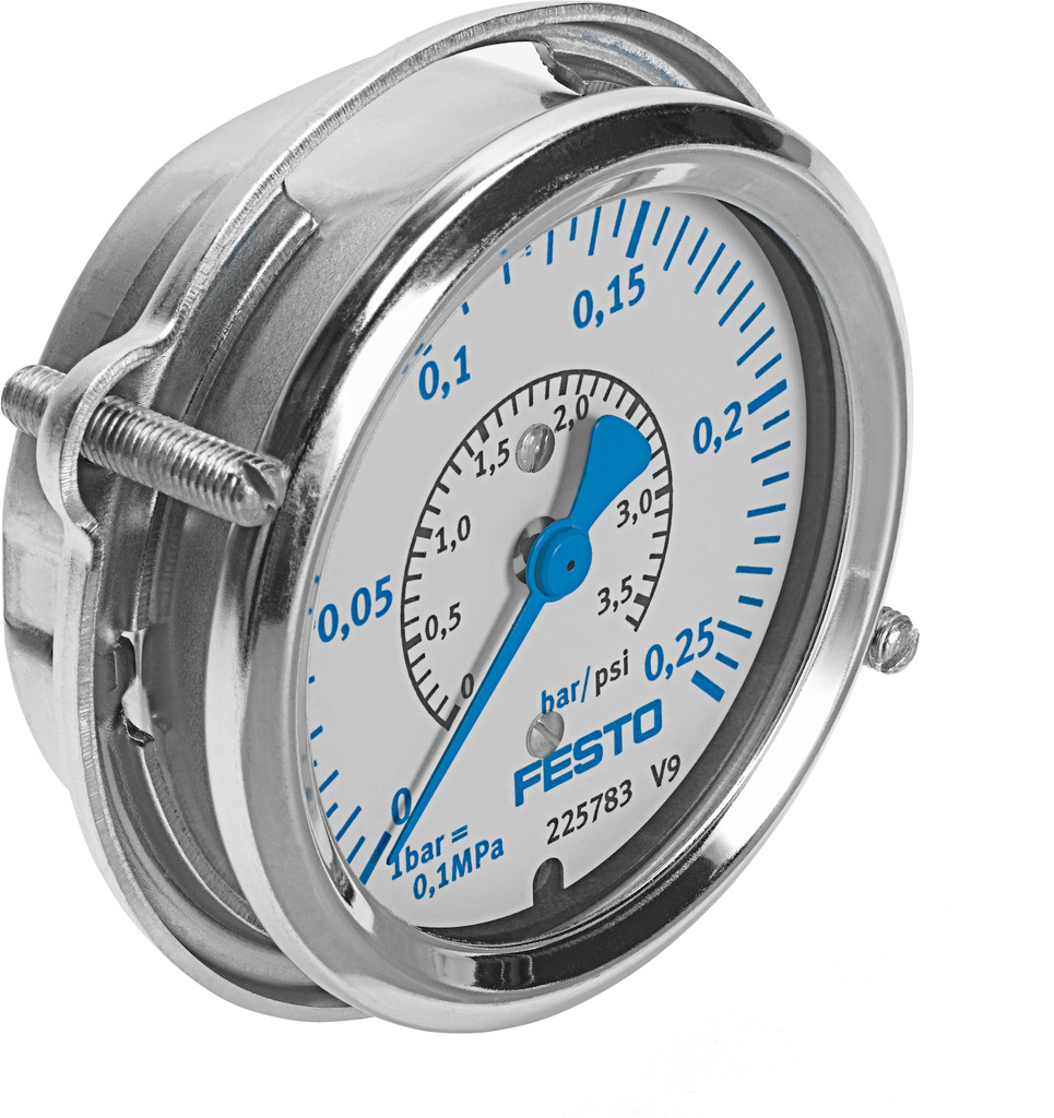 Flanged pressure gauge FMA-63-0,25-C | Festo USA