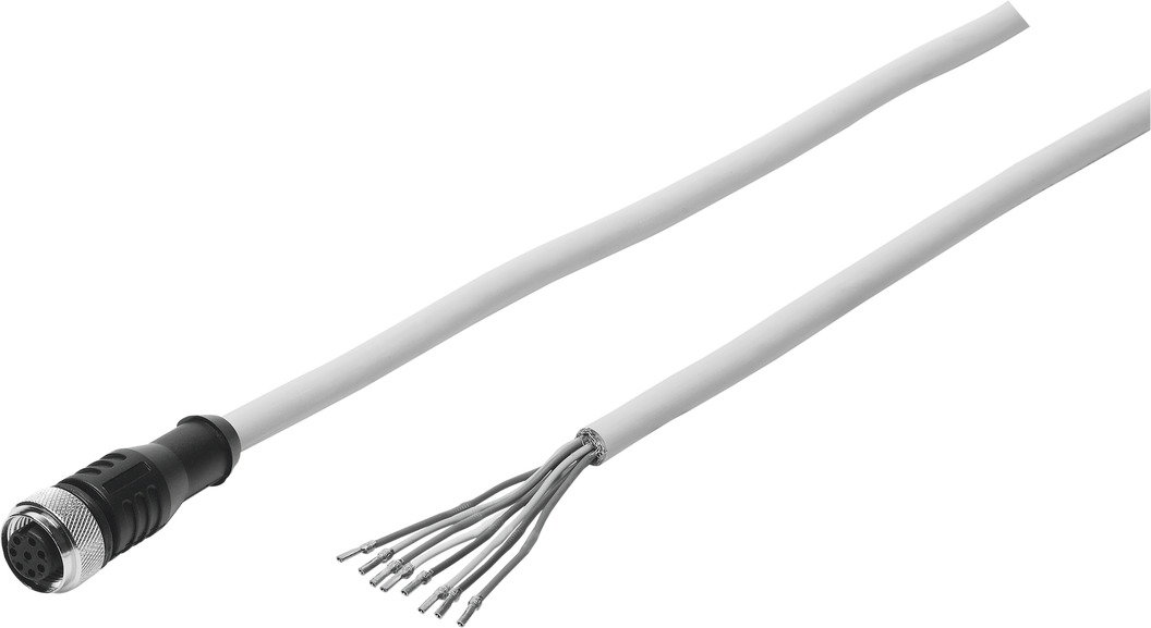 Plug socket with cable SIM-M12-8GD-5-PU | Festo USA