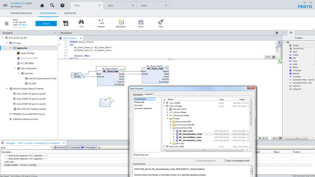 Festo Automation Suite commissioning software | Festo Canada